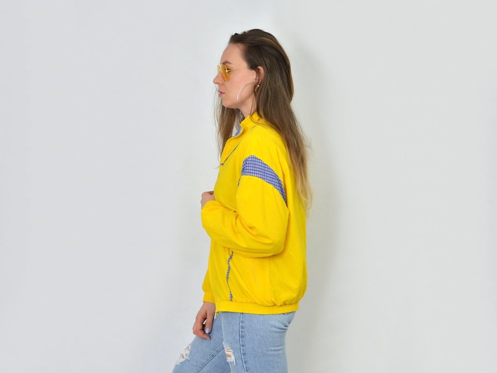 Yellow Windbreaker Vintage Sport Jacket Spring Sun Old School - Etsy