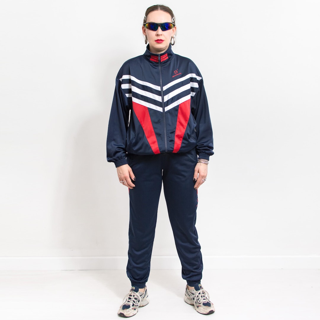 Vintage Tracksuit 90's Colorblock Athletic Set Women Size L - Etsy