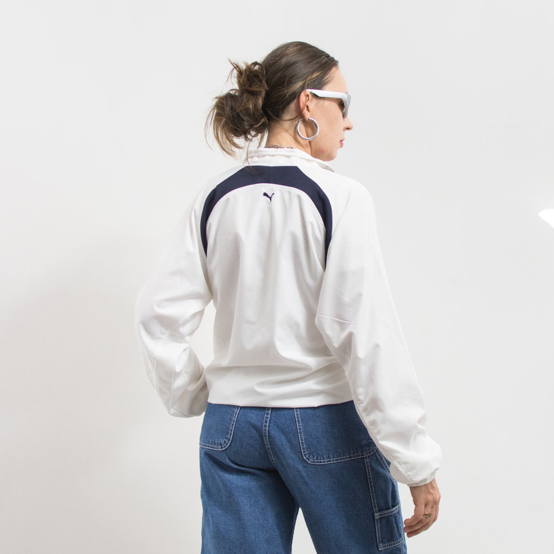 PUMA Track Jacket Vintage White Women Size L/XL - Etsy