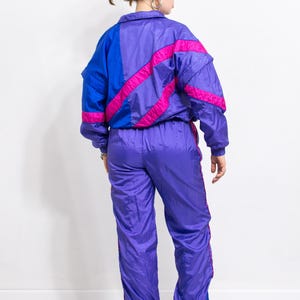 90's Tracksuit Vintage Multi Colorblock Nylon Women Size L - Etsy