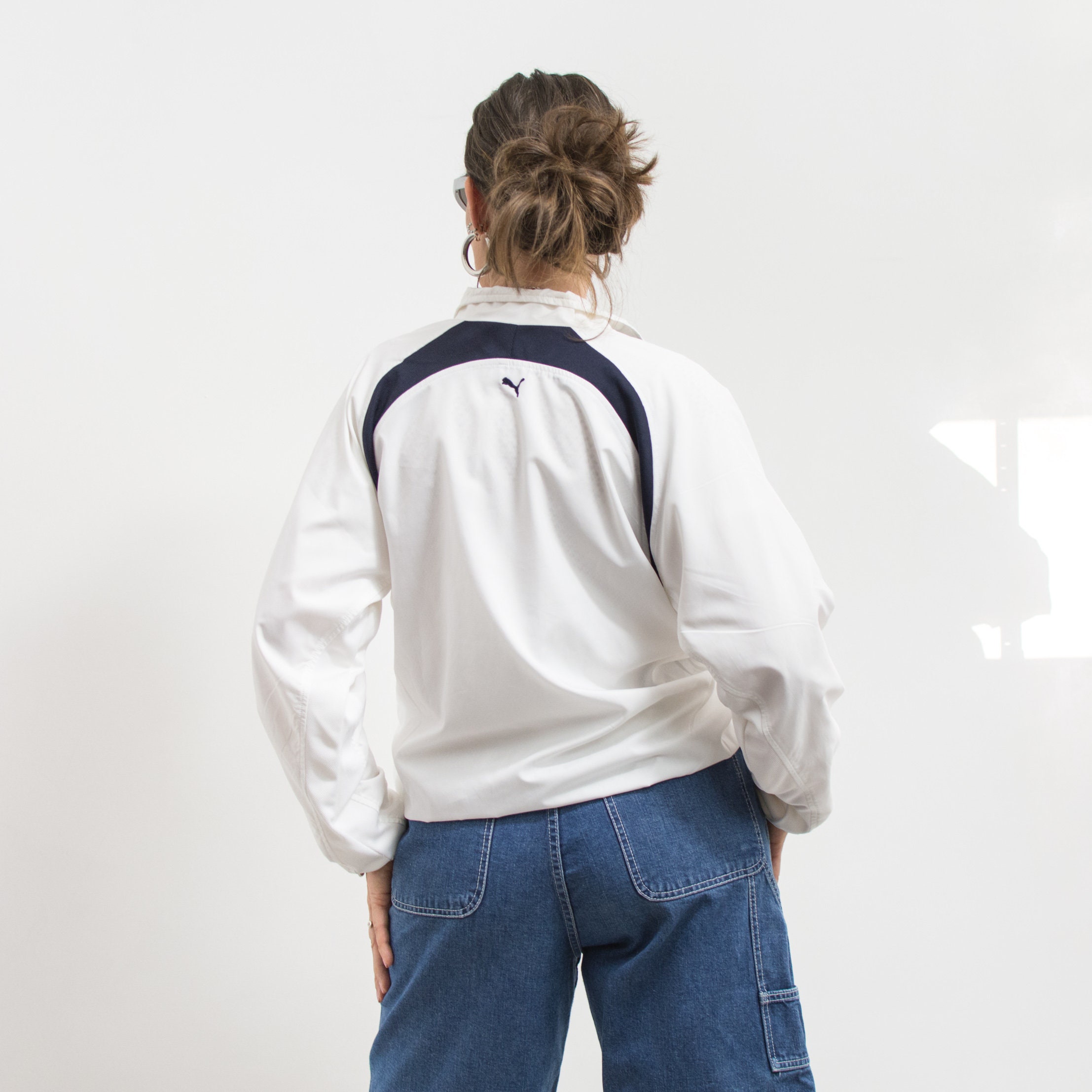 PUMA Track Jacket Vintage White Women Size L/XL - Etsy