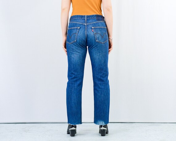 Levis 501 jeans vintage blue denim distressed W33 L29… - Gem