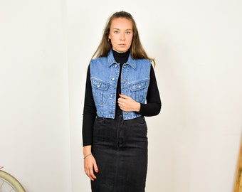 Rocker Denim Vest | Etsy