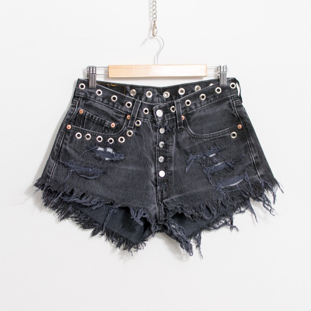 Levi's 501 Grunge Shorts Cut-off Super Frayed Cutoffs Distressed Denim ...