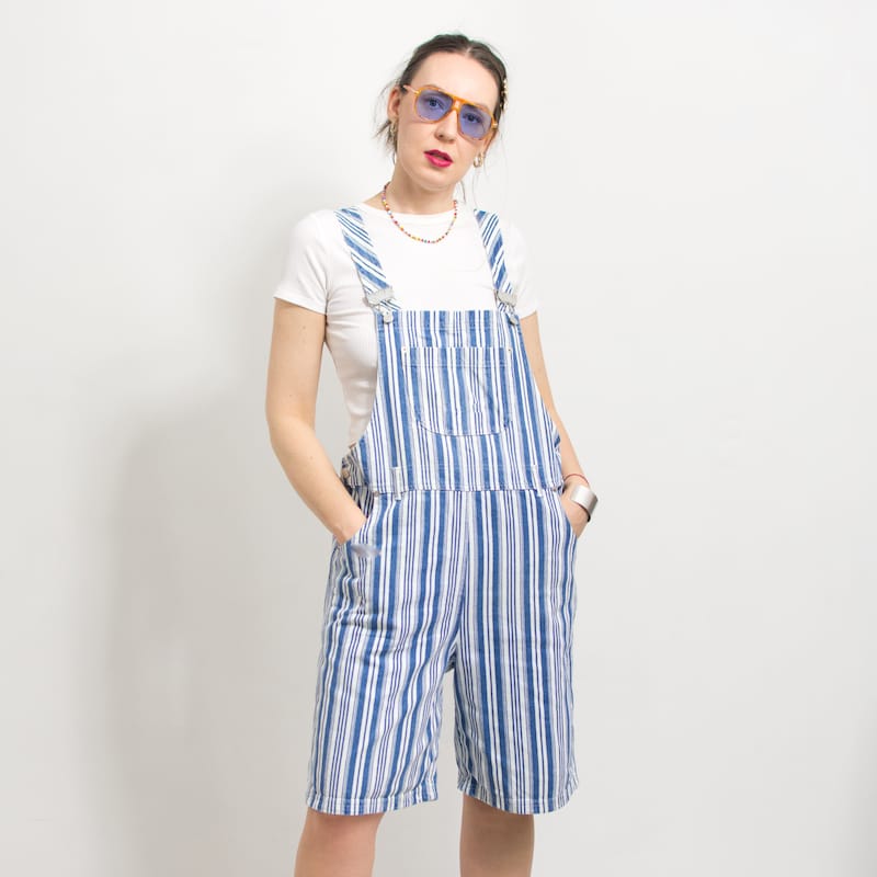 Striped Overalls - Etsy