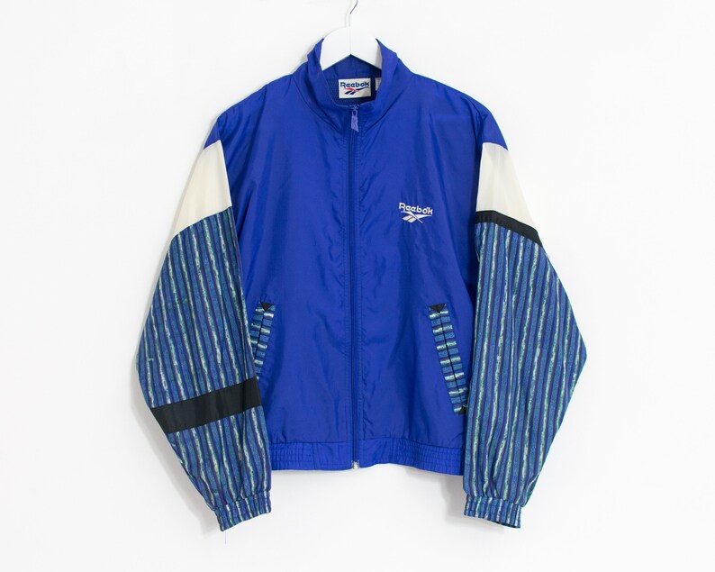 Reebok Track Jacket Vintage 90s Shell Windbreaker Size M/L - Etsy