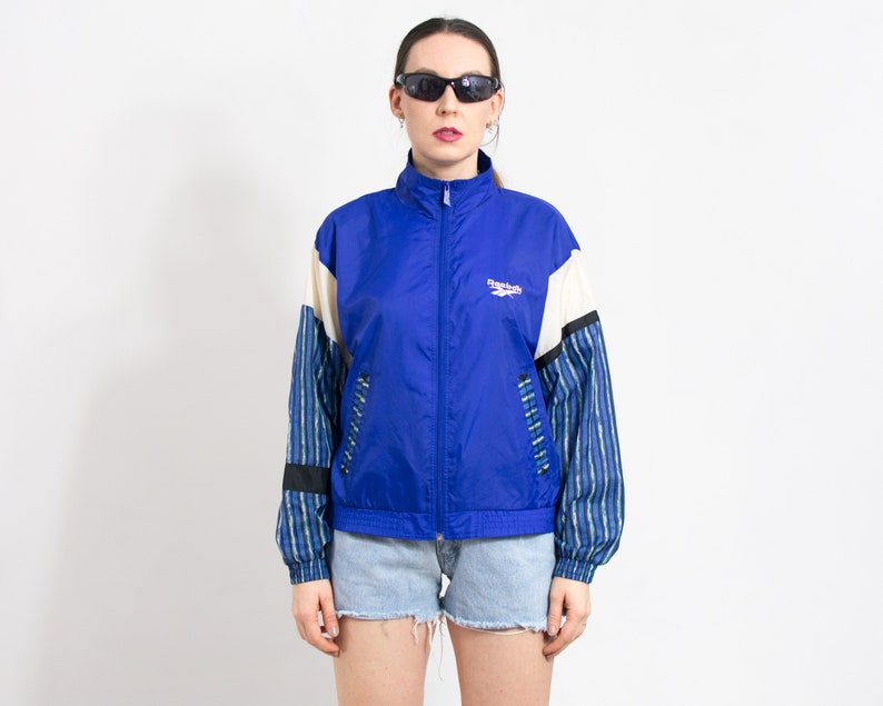 Reebok Track Jacket Vintage 90s Shell Windbreaker Size M/L - Etsy