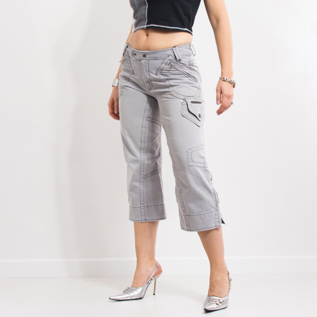 DIESEL Capri Pants Y2K Jorts Vintage Cargo Denim Women Size W30 - Etsy