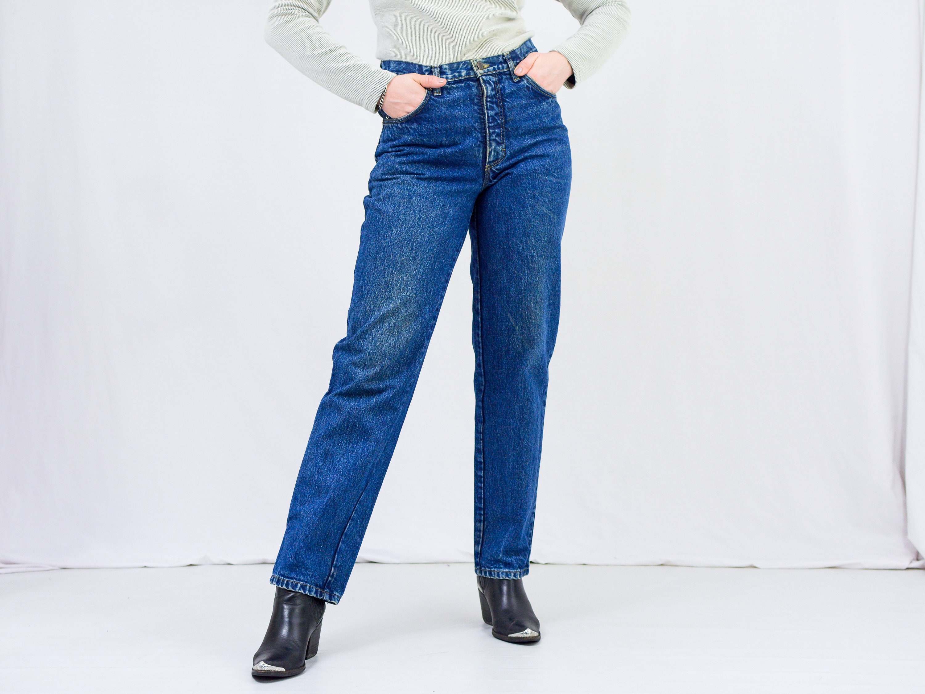 UPLE Jeans W33 L32 Boyfriend Stonewashed Straight Leg 90s - Etsy