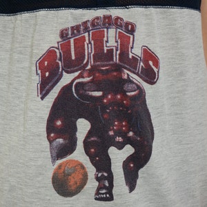 Chicago Bulls Tank Top T-SHIRT Mesh Sport NBA Vintage Grey Navy Blue ...