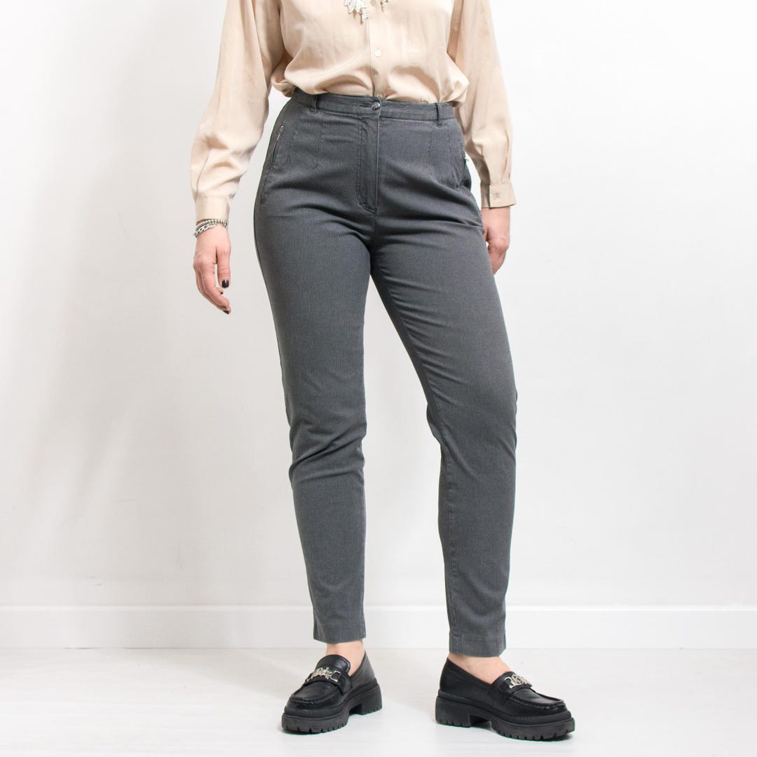 Vintage Mom Pants High Waist Tapered Leg Trousers Women L/XL - Etsy
