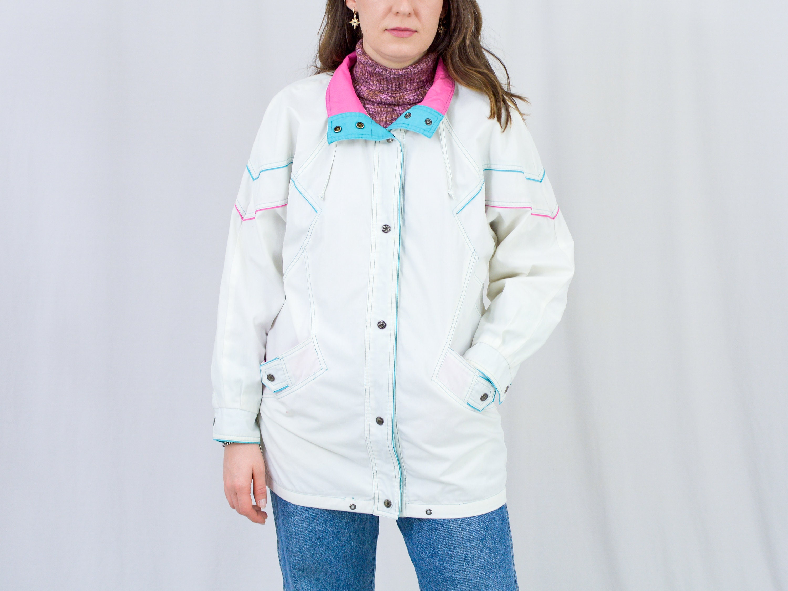 White Sailing Jacket Yacht 90s Windbreaker Sailor Vintage - Etsy UK