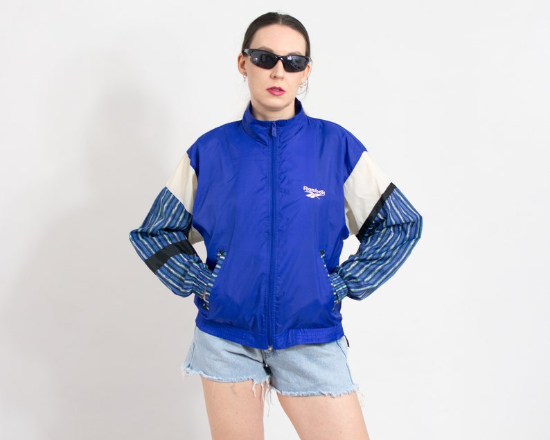 Reebok Track Jacket Vintage 90s Shell Windbreaker Size M/L - Etsy