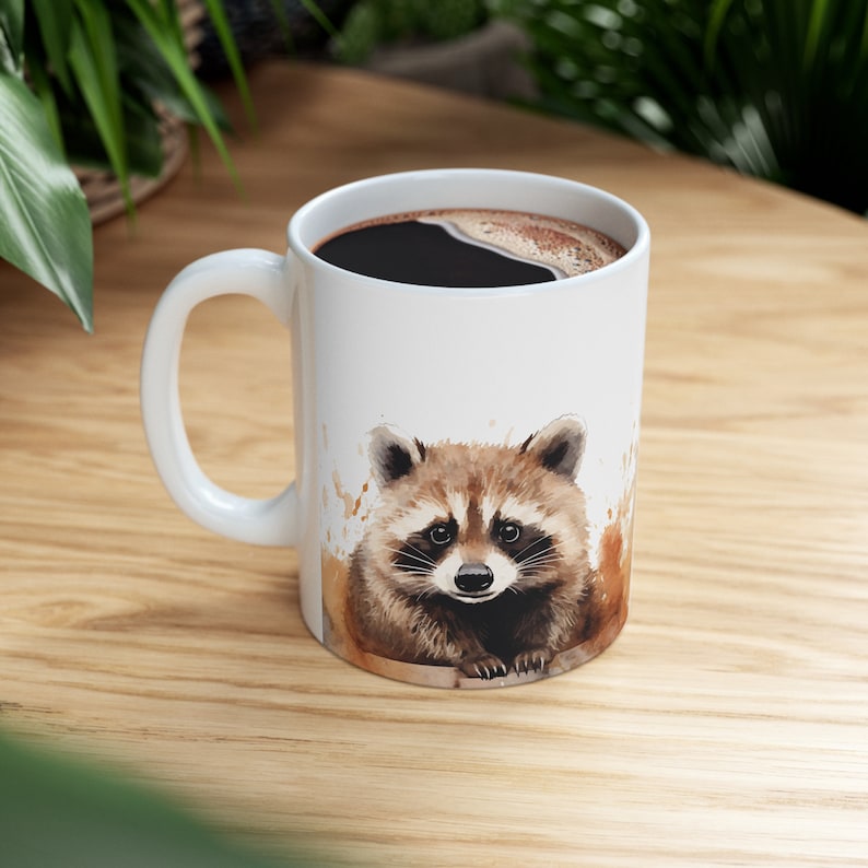 Cute Raccoon Coffee Mug 11oz Raccoon Mug, Cute Coffee Mug Ceramic - Etsy