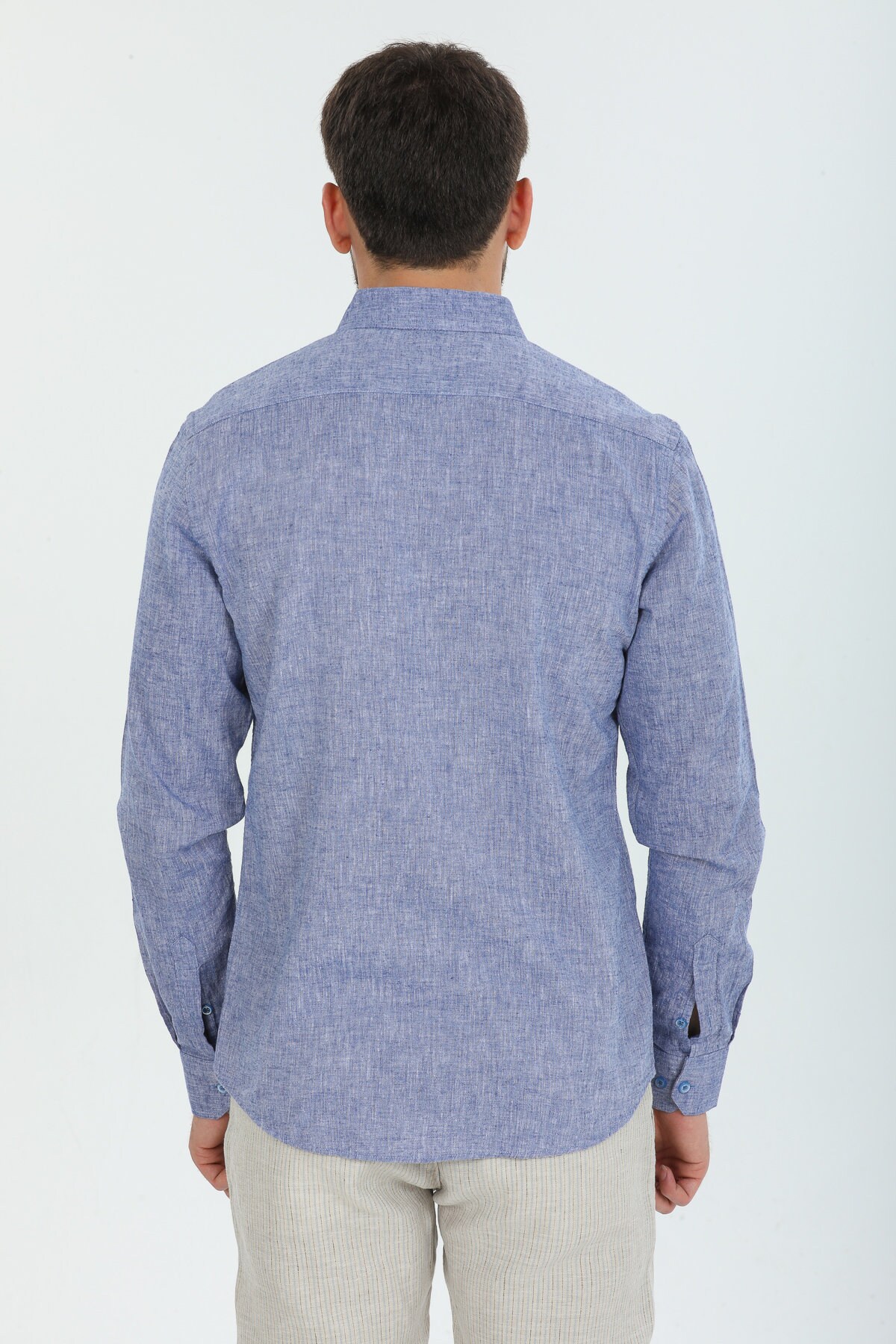 Pure Linen Shirt Men, Linen Shirt for Men, Long Sleeve Shirt With ...