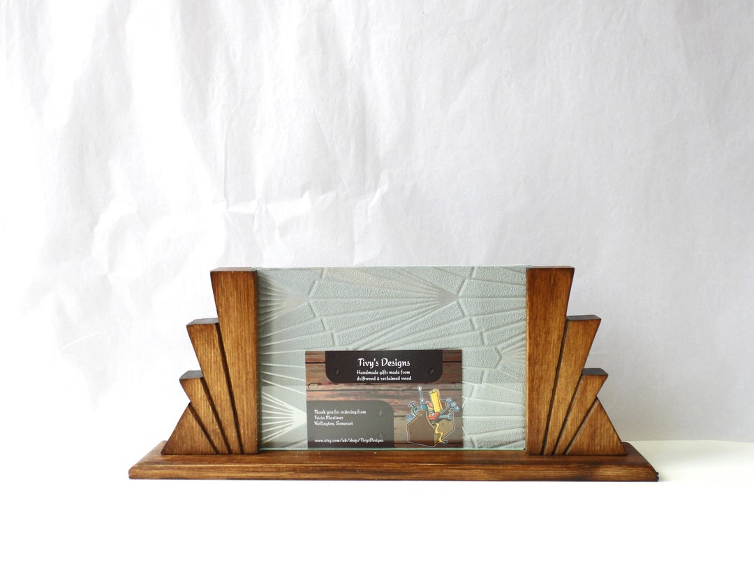 Art Deco Style Wooden Photo Frame, 4 X 6 Photo Frame, Landscape, Free ...