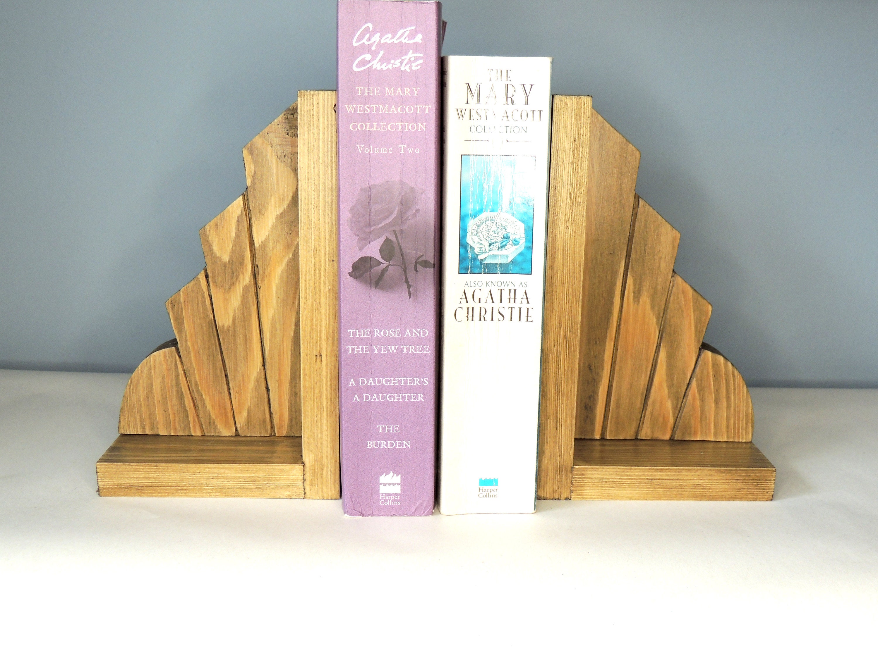 Art Deco Style Bookends Wooden Bookends Book Stopper style - Etsy UK