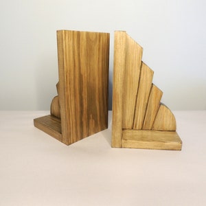 Art Deco Style Bookends, Wooden Bookends, Book Stopper, style 3 - Etsy