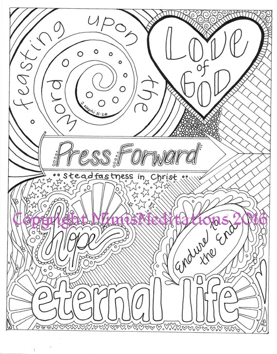 Bulk License Coloring Page LDS Youth Theme 2016 up to 40 | Etsy
