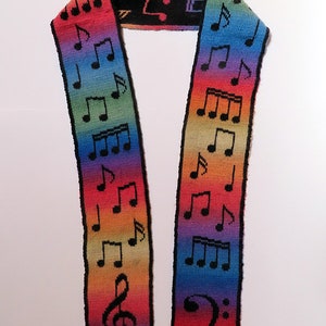 Music Note Scarf Knitting Pattern Musical Scarf ENGLISH ONLY, PDF ...