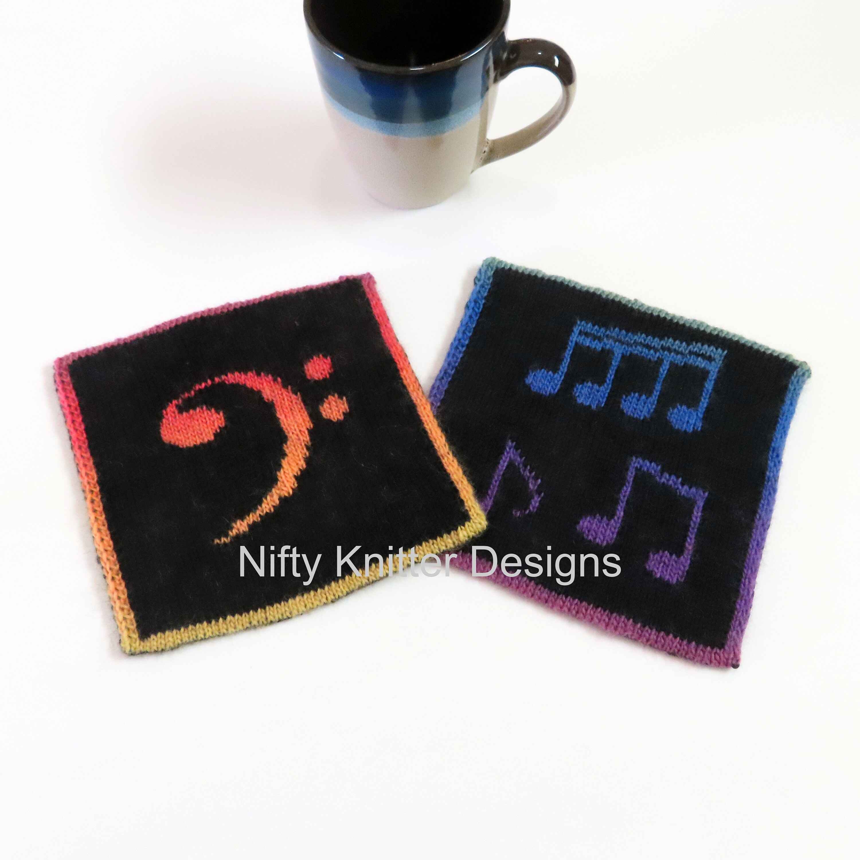 Music Note Potholders Knitting Pattern Musical Potholders - Etsy