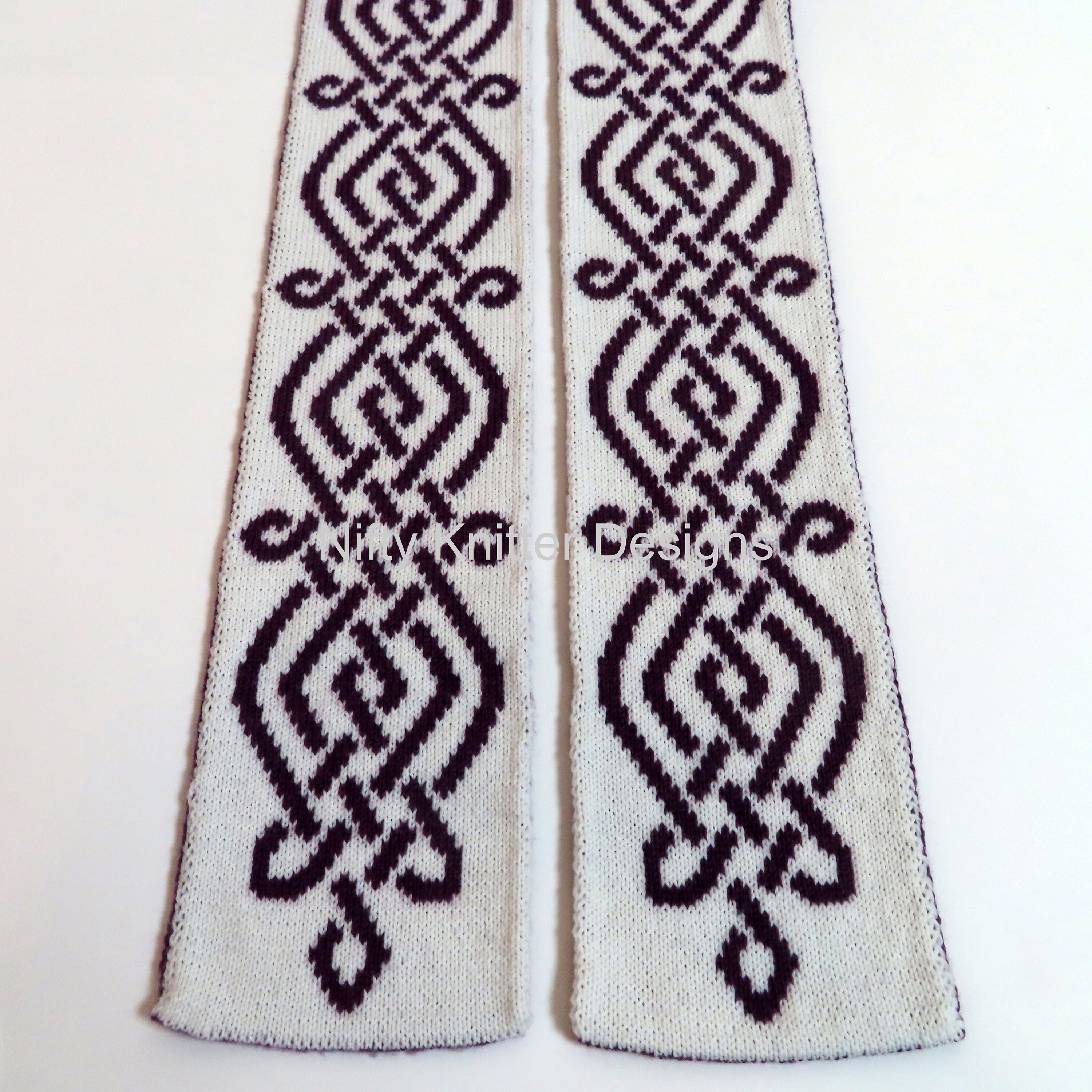 Celtic Scarf Knitting Pattern Celtic Fantasy Scarf - Etsy