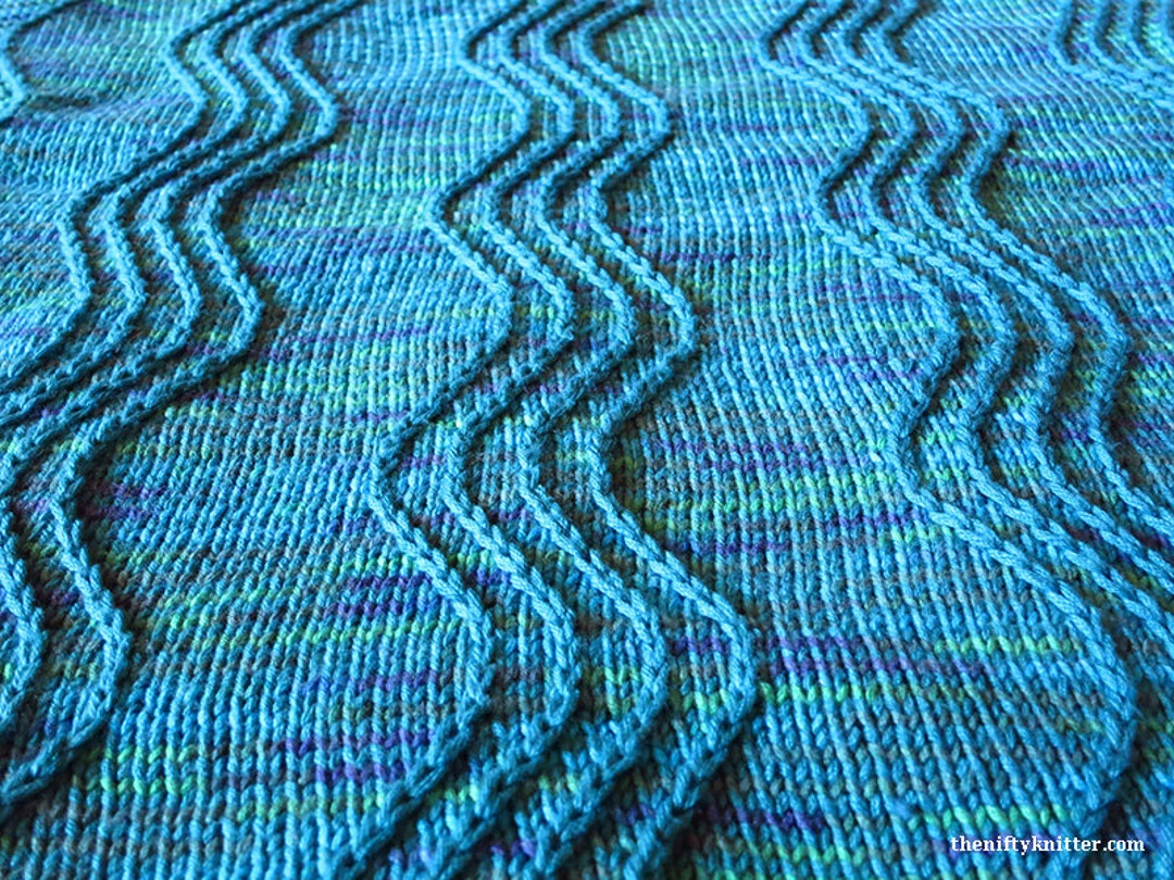 Cable Wave Blanket Knitting Pattern - Hawaiian Dreams Blanket [ENGLISH ...