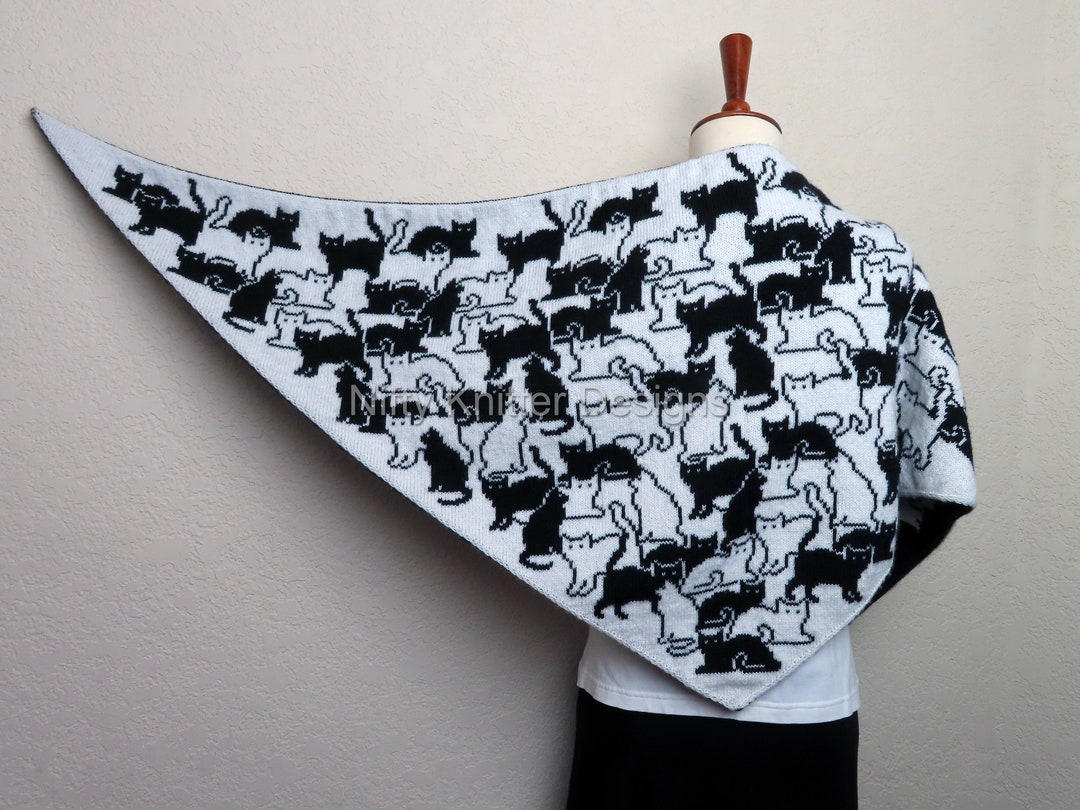 Cute Cat Shawl Knitting Pattern Herding Cats Shawl - Etsy