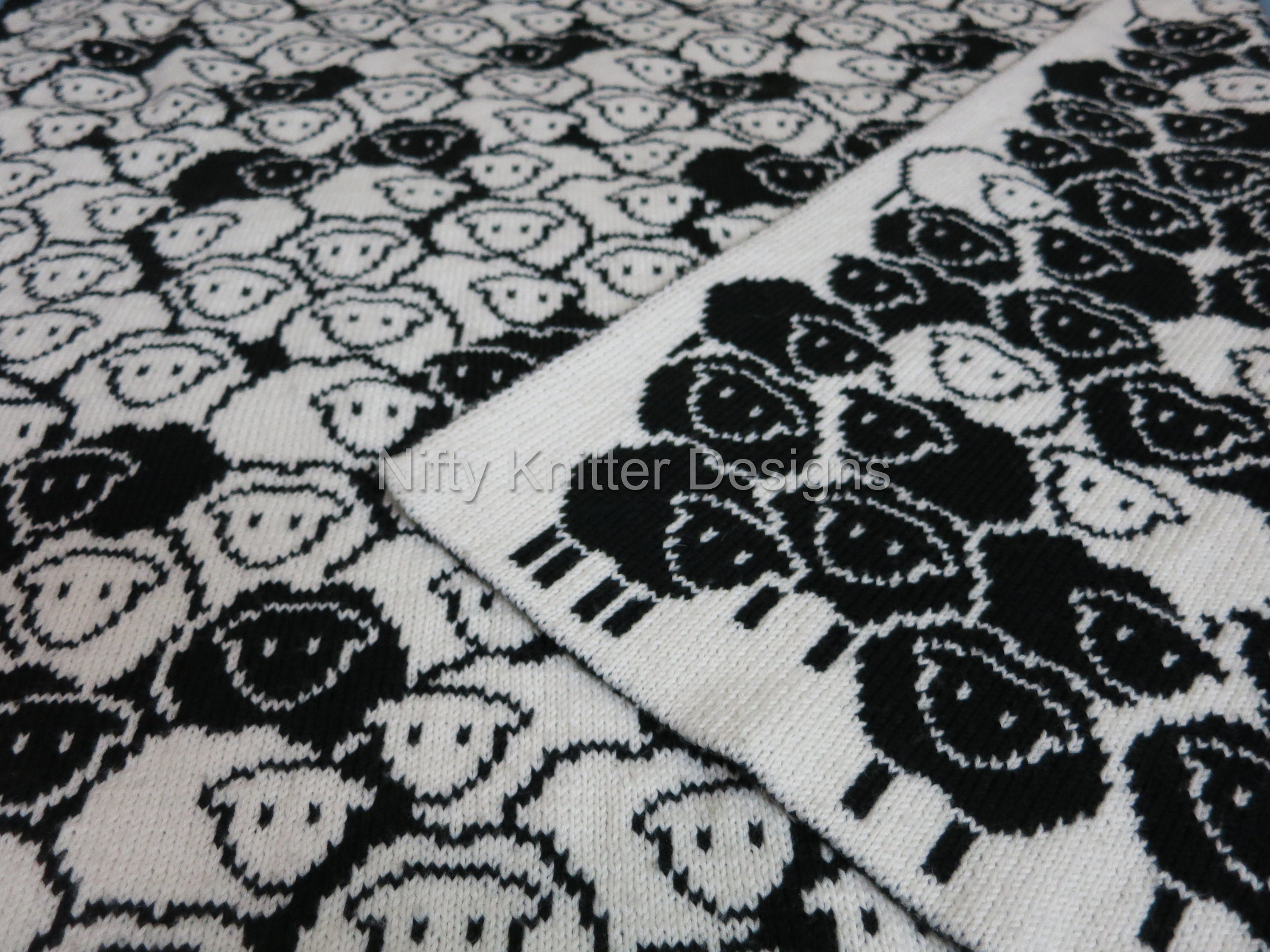 Sheep Blanket Knitting Pattern: Reversible Double Knit Baby & Throw ...