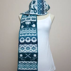 Winter Sheep Scarf Knitting Pattern Knit Season Scarf ENGLISH ONLY - Etsy