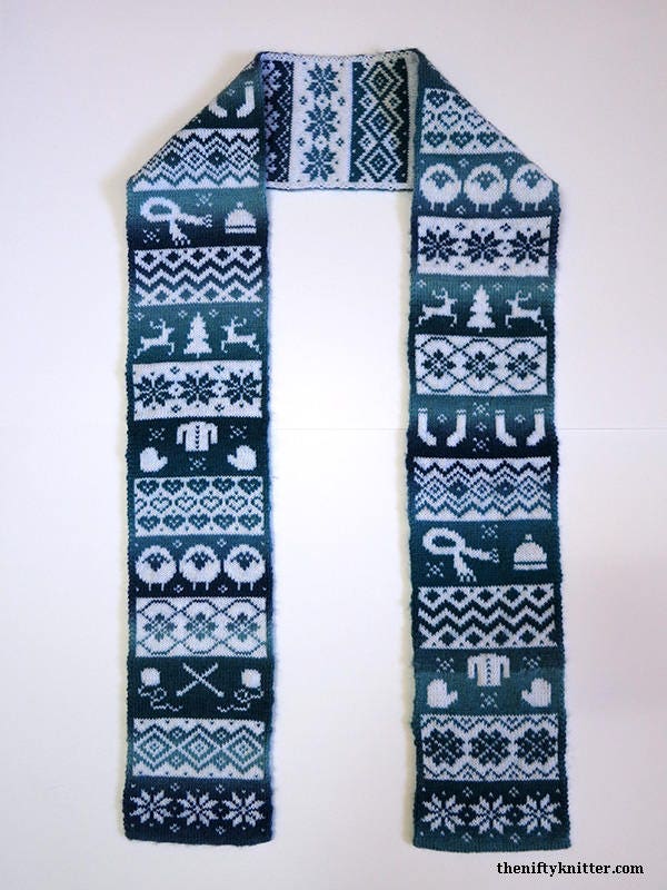 Winter Sheep Scarf Knitting Pattern Knit Season Scarf | Etsy