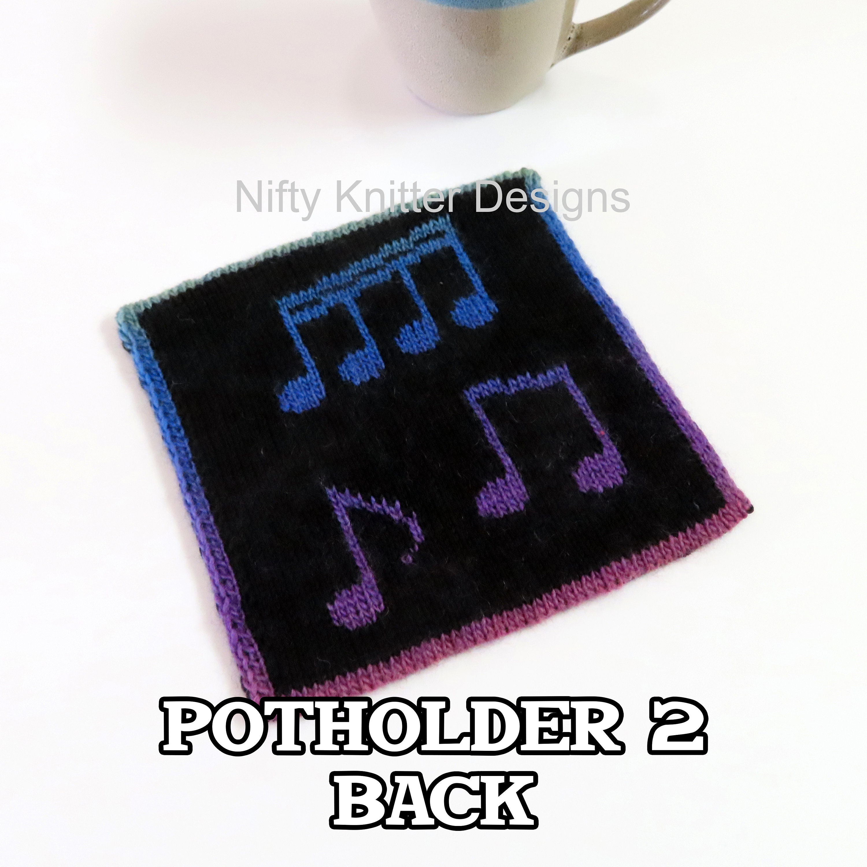 Music Note Potholders Knitting Pattern Musical Potholders - Etsy