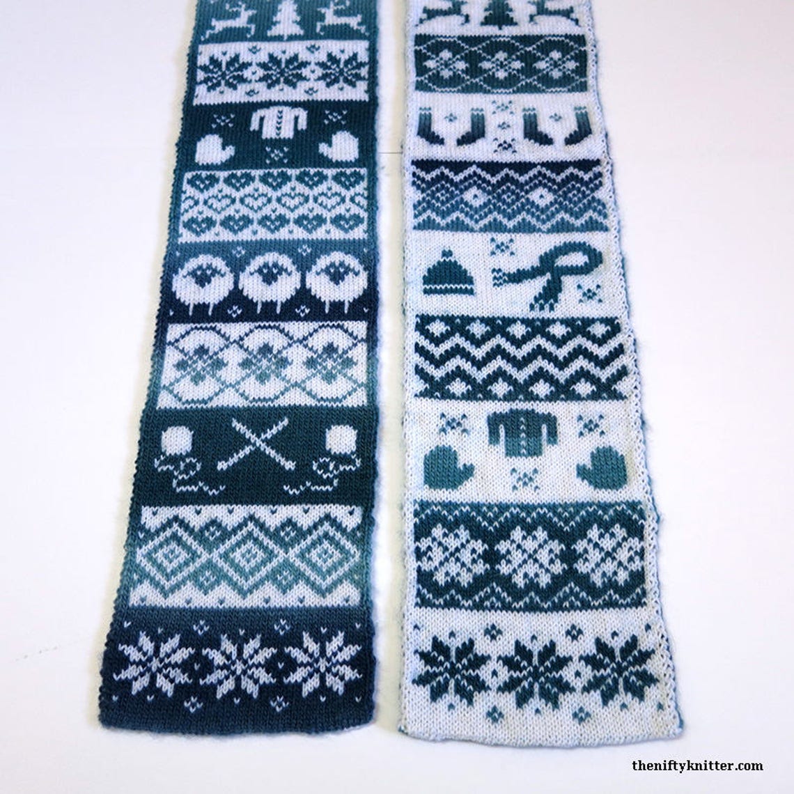 Winter Sheep Scarf Knitting Pattern Knit Season Scarf | Etsy
