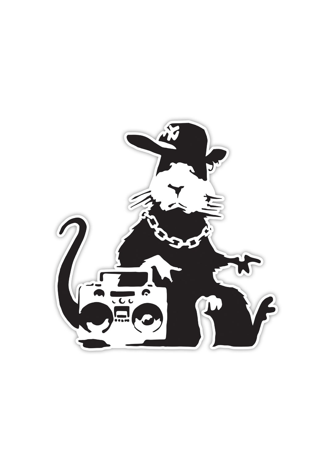 Pack of 4 Rat Ghetto | Wall Art Graffiti Vinyl Sticker | Urban Art ...