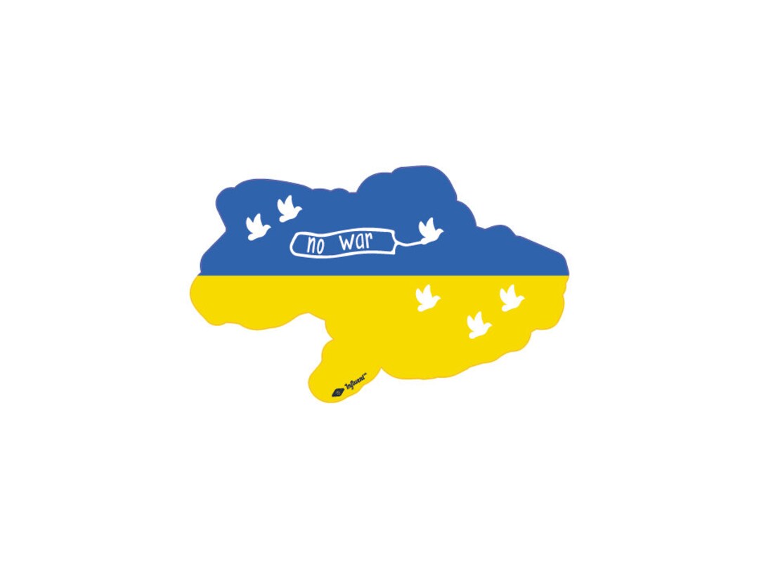 No War Sticker Slava Ukraini for Ukraine We Stand Window Sticker - for ...