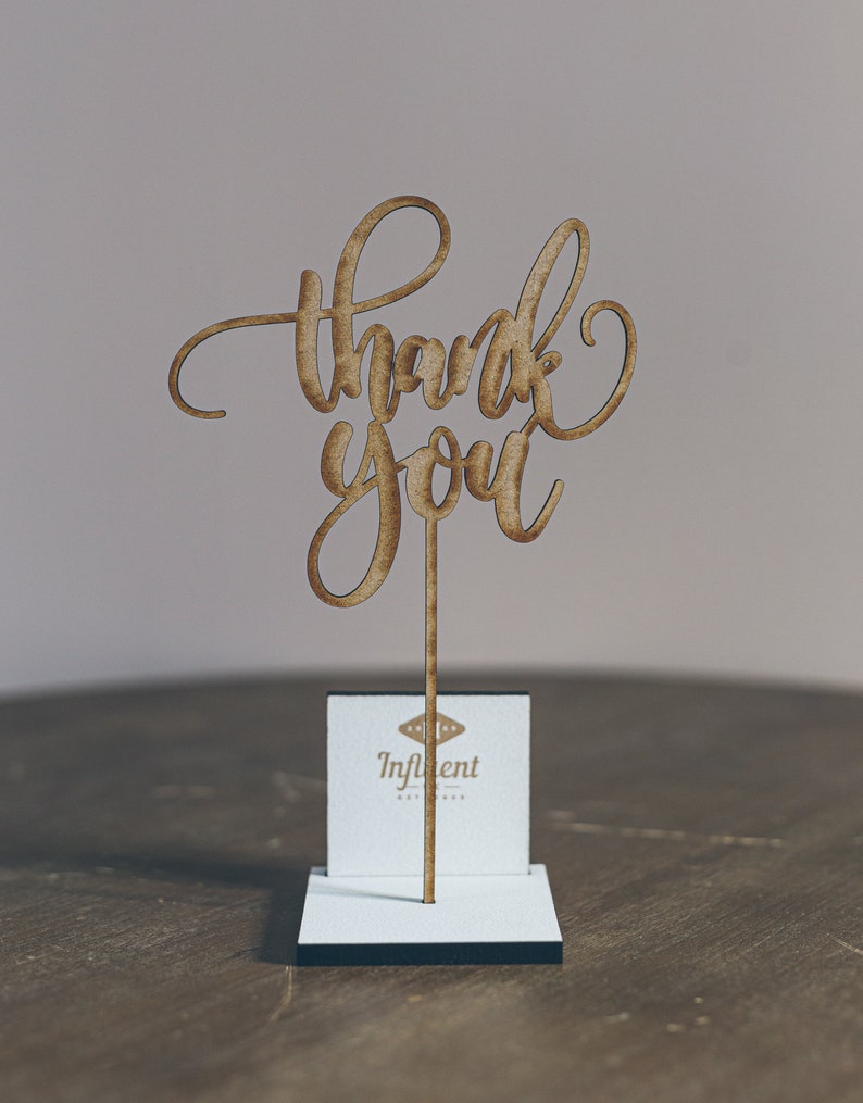 Thank You Laser Cut Wood Cake Toppers for Birthdays or Baby | Etsy