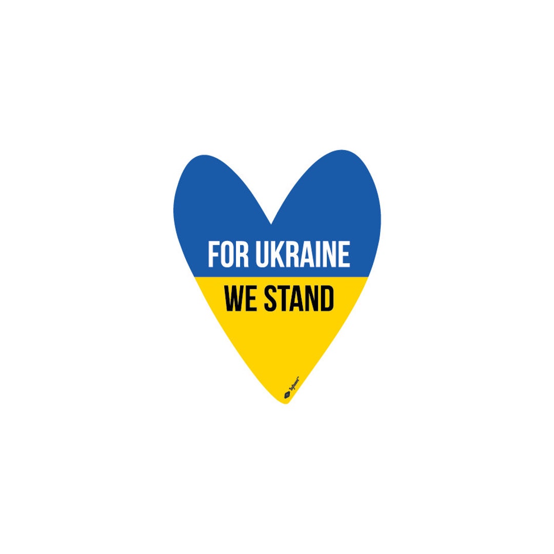 For Ukraine We Stand Window Sticker - for People of Ukraine We Stand ...