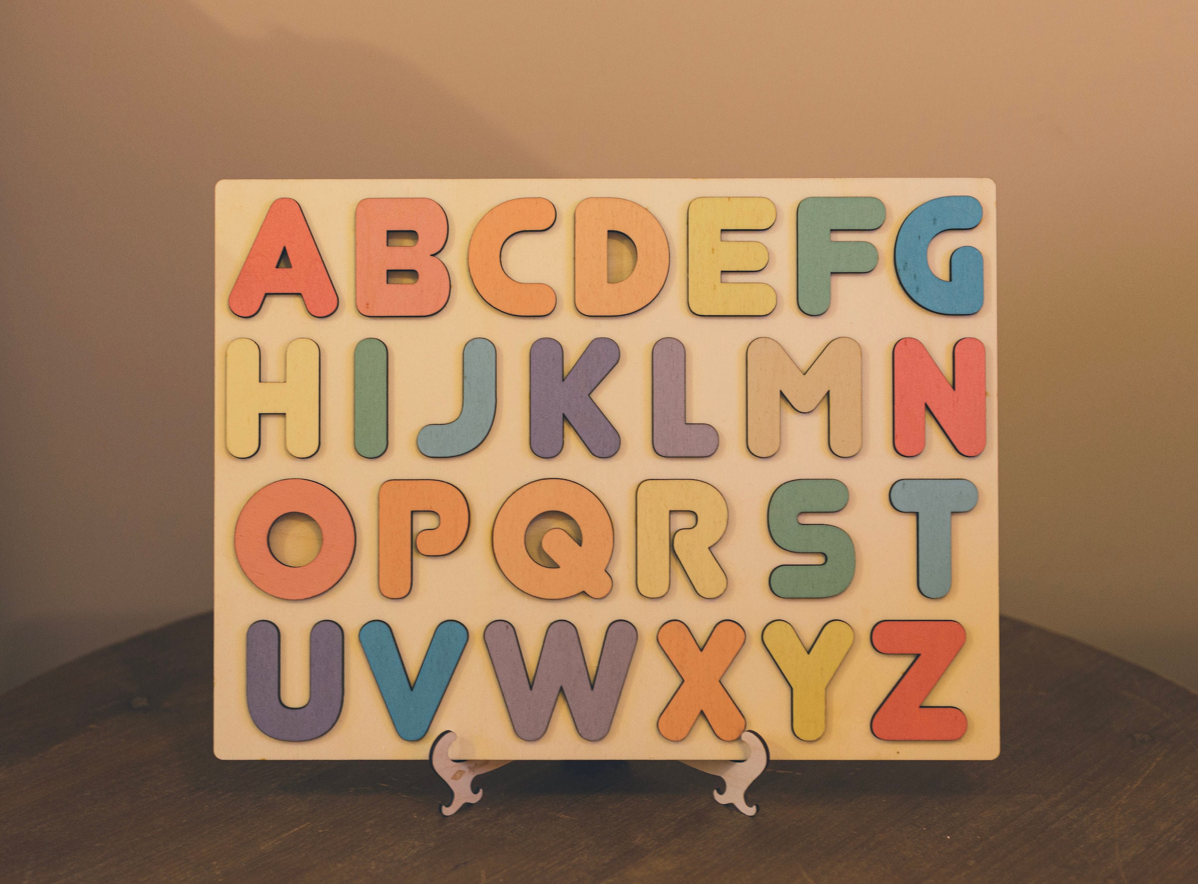 Alphabet Wooden Puzzle - Learning Educational Toys for Toddlers ...