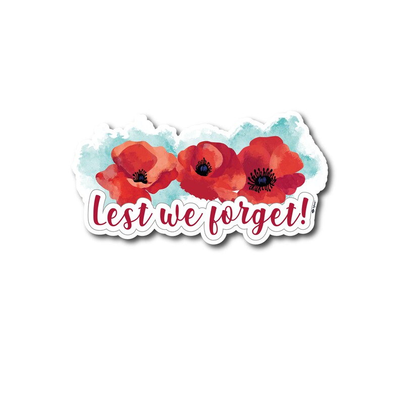 Lest We Forget Poppies Remembrance Day Sticker, Poppy Appeal 2021 - Etsy