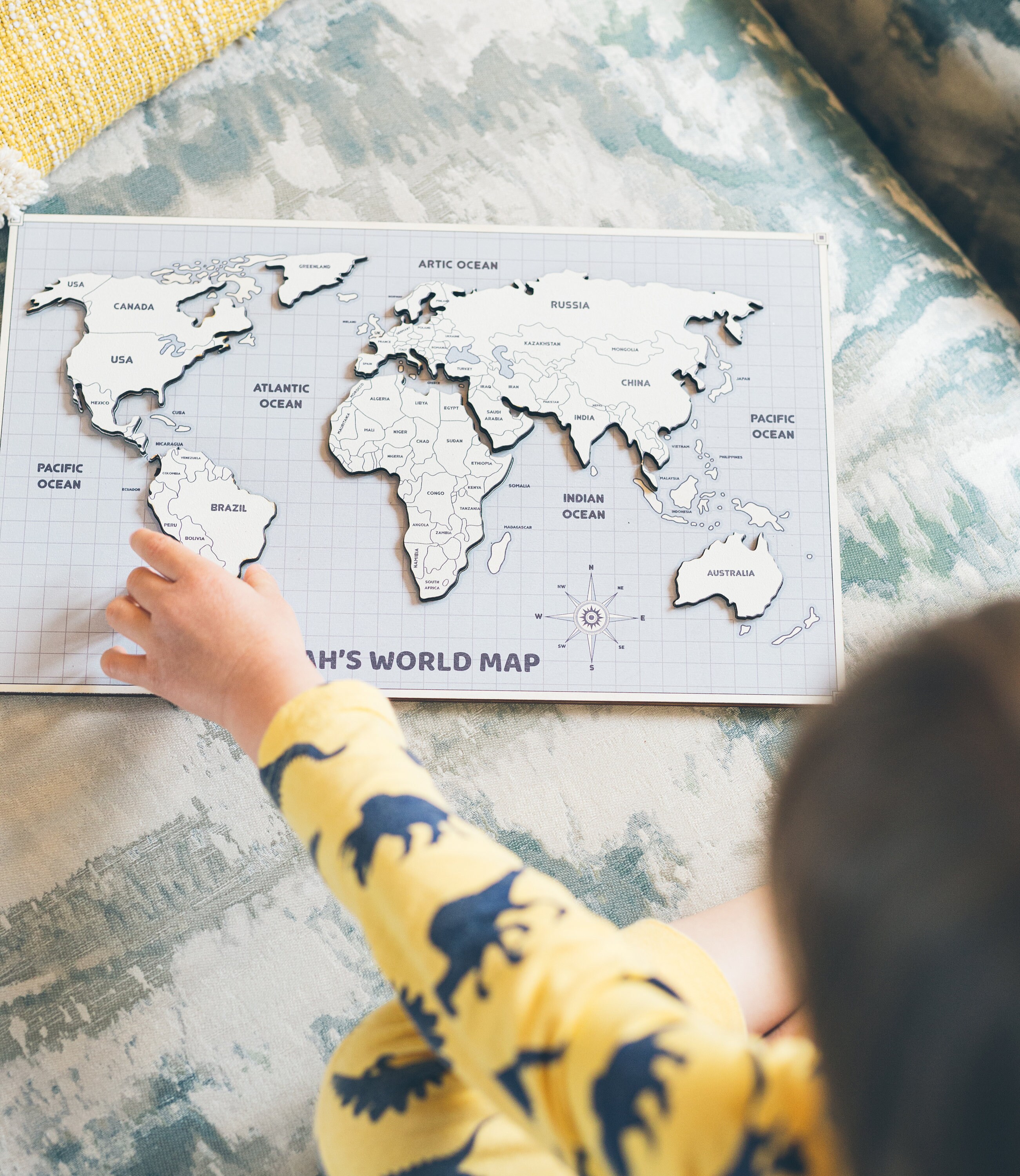 Montessori Children Toys World Map Puzzle Toys for Children - Etsy