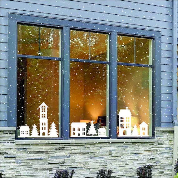 Christmas Reusable Window Stickers Static Cling Winter - Etsy UK