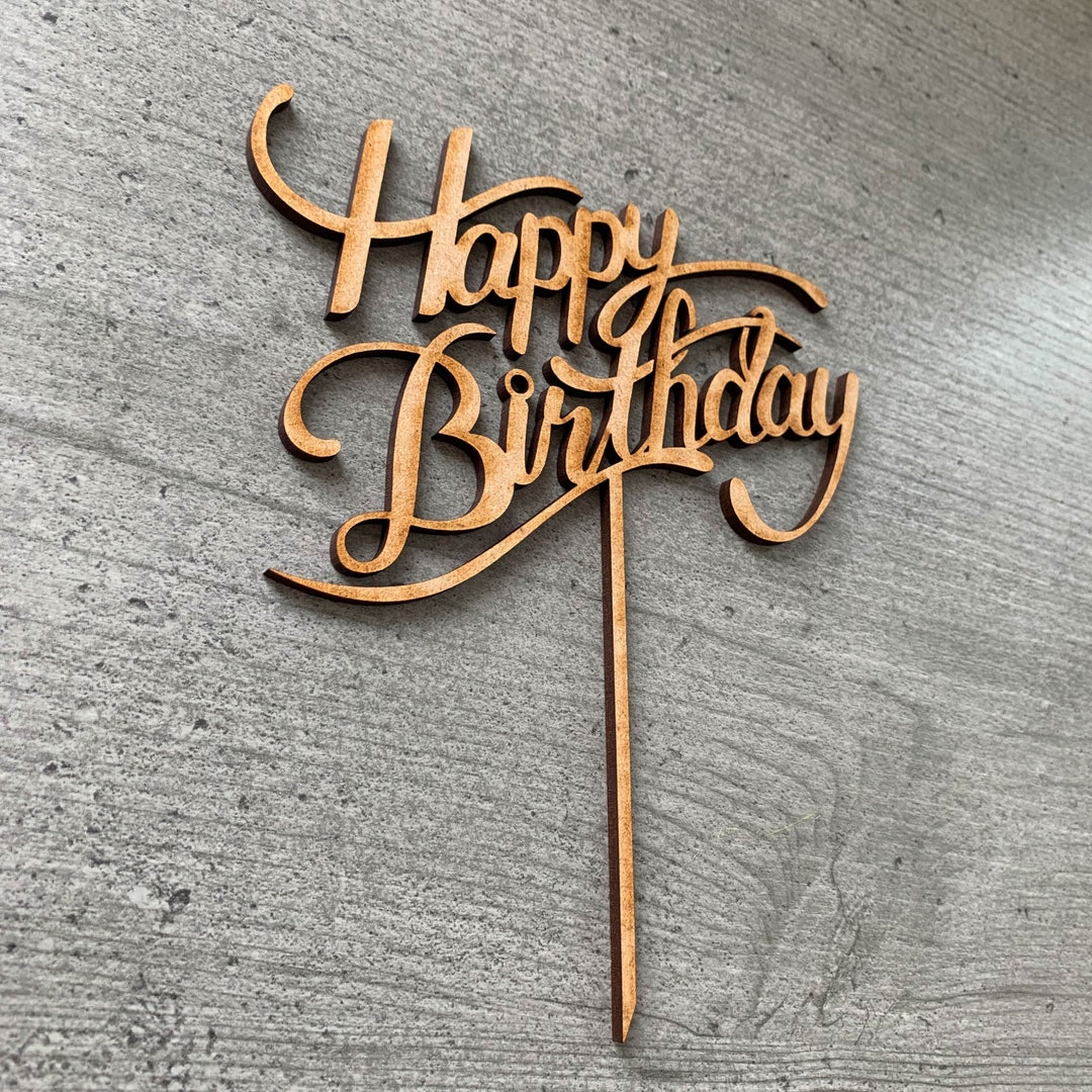 Laser Cut Wood Cake Toppers for Birthdays or Baby Shower - Etsy
