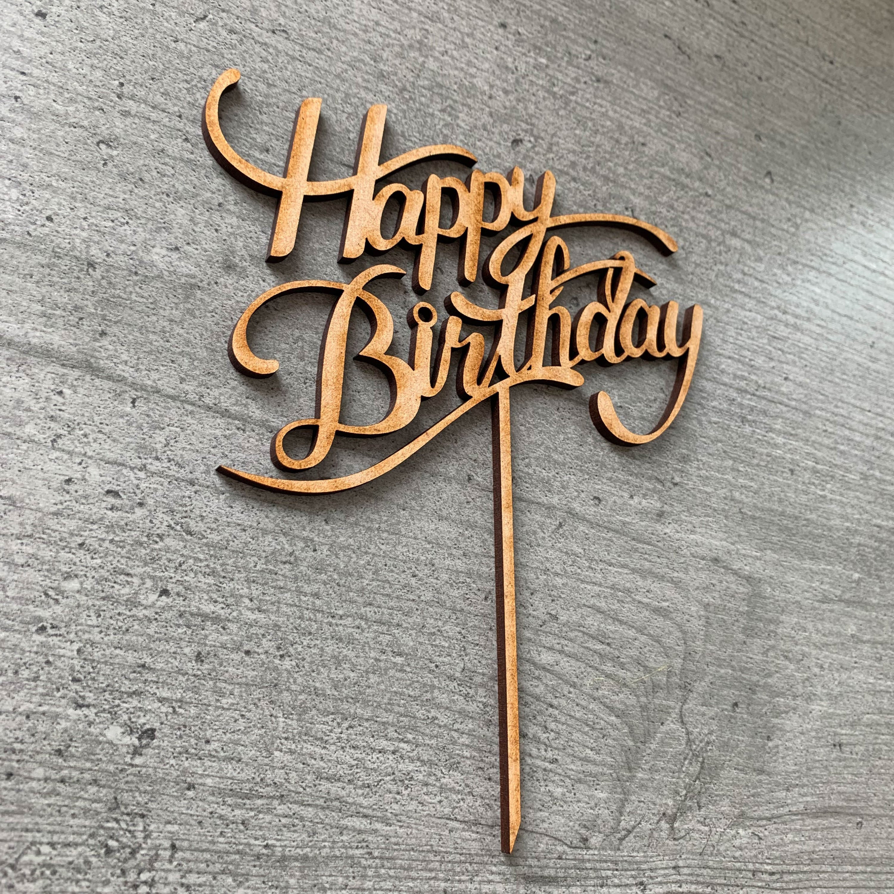 Laser Cut Wood Cake Toppers for Birthdays or Baby Shower | Etsy UK