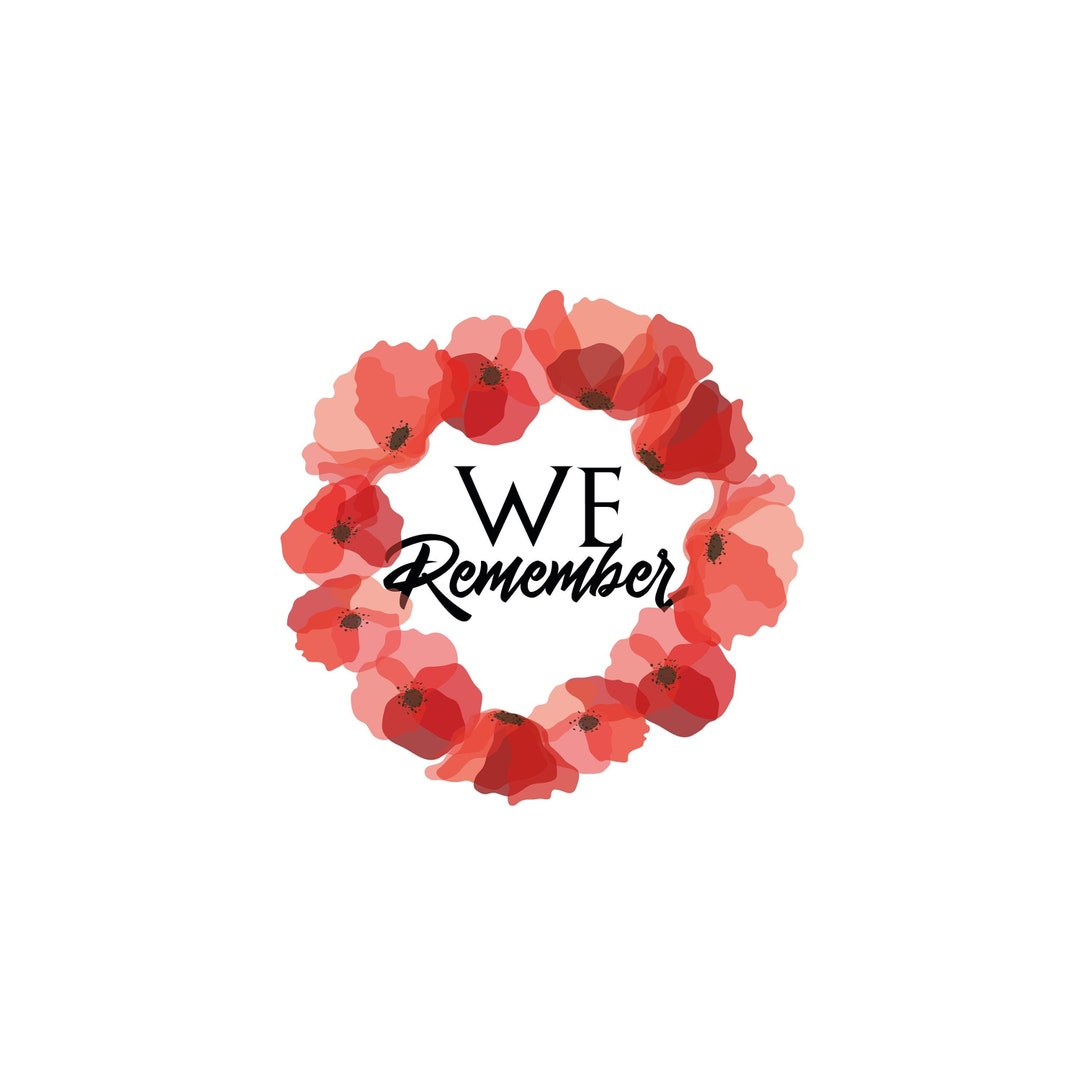We Remember - Lest We Forget Remembrance Day Sticker, Poppy Flower FREE ...