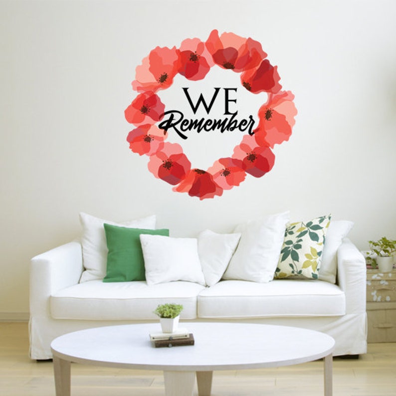 We Remember Lest We Forget Remembrance Day Sticker Poppy - Etsy UK
