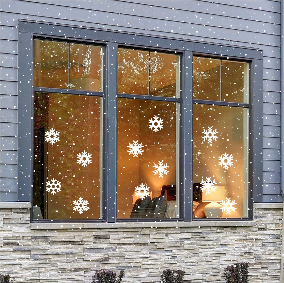 Christmas Reusable Window Stickers | Static Cling, Winter Window Décor ...