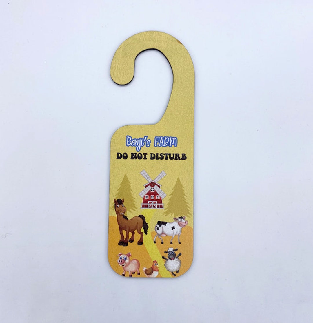 Custom Name Farm Do Not Disturb Sign for Door - Kids Do Not Disturb ...