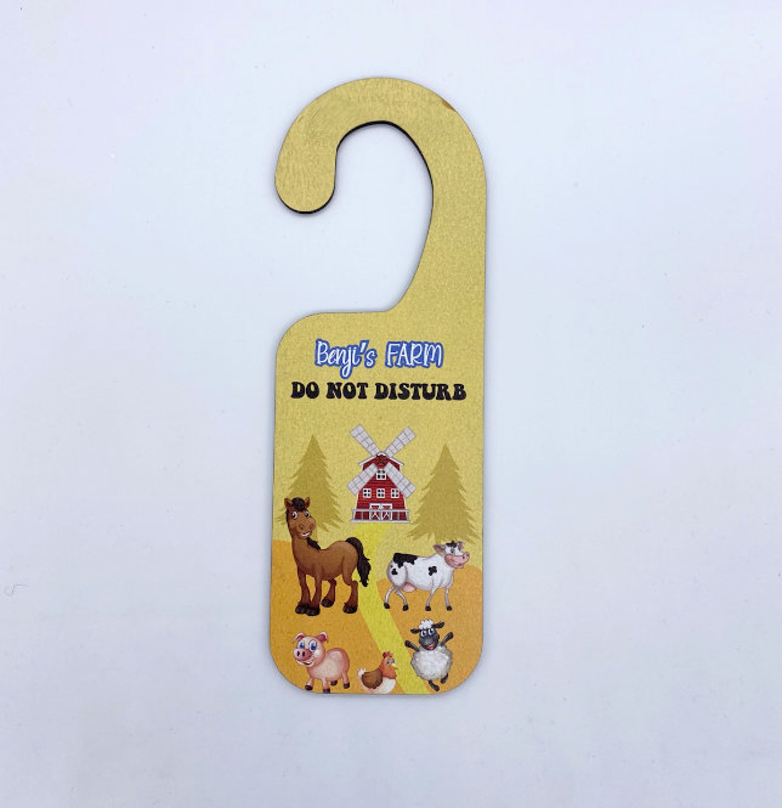 Custom Name Farm Do Not Disturb Sign for Door Kids Do Not - Etsy UK