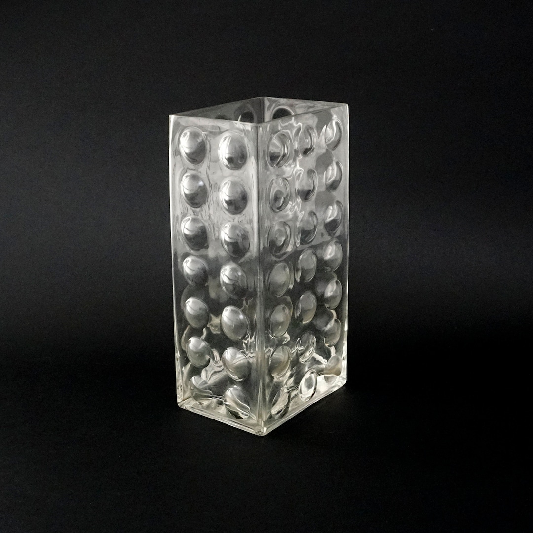Vintage Bubble Glass Vase - Etsy