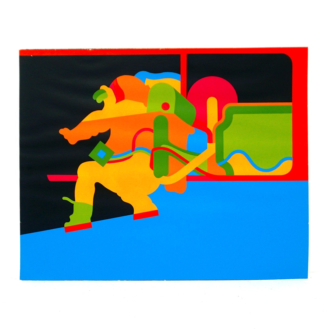 Vintage Pop Art Print 'the Astronaut' Urs Dickerhof - Etsy